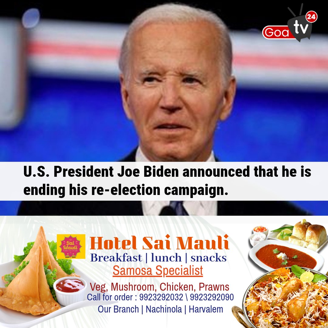 U.S. President Joe Biden announced that he is ending his re-election ...